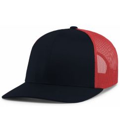 104C Navy/Red/Navy Trucker Mesh Snapback Adjustable Hat by Pacific Headwear